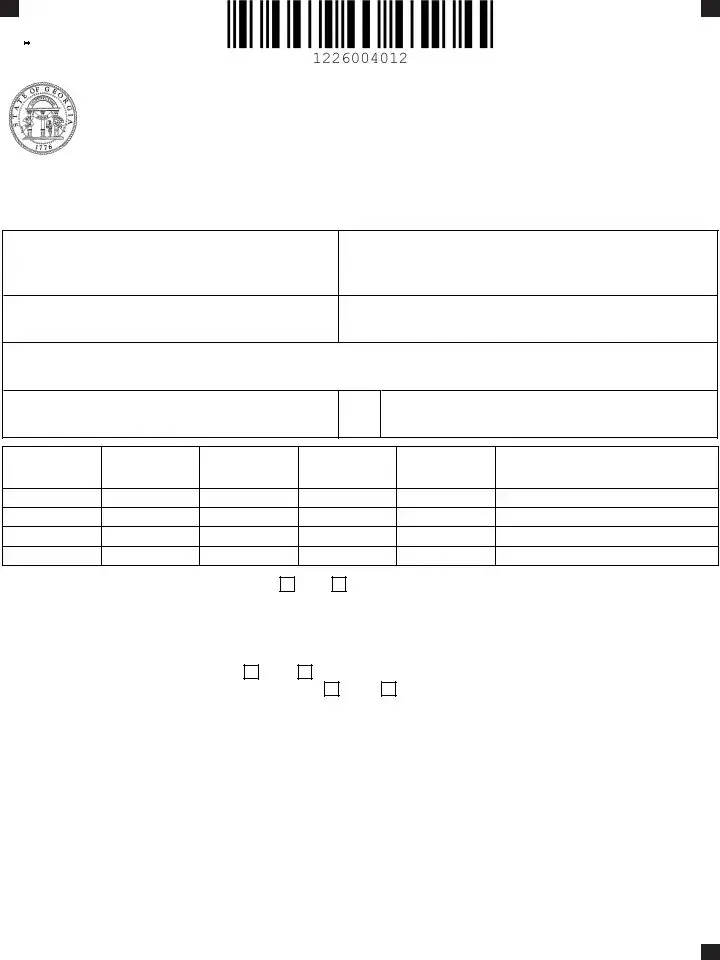 St 12B Georgia Form Georgia Documents